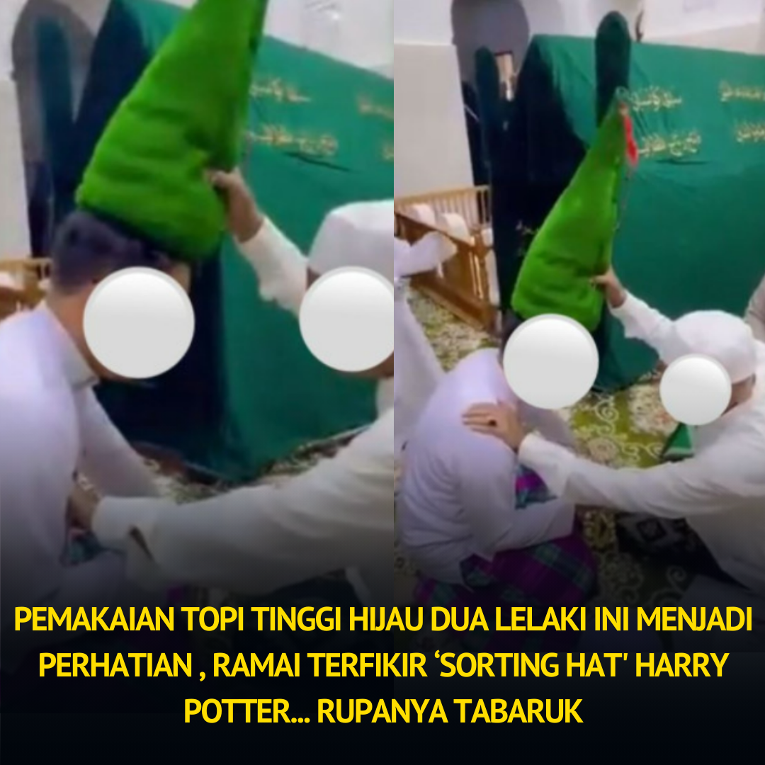 Sesi pemakaian topi tinggi hijau jadi perhatian, ramai terfikir ...